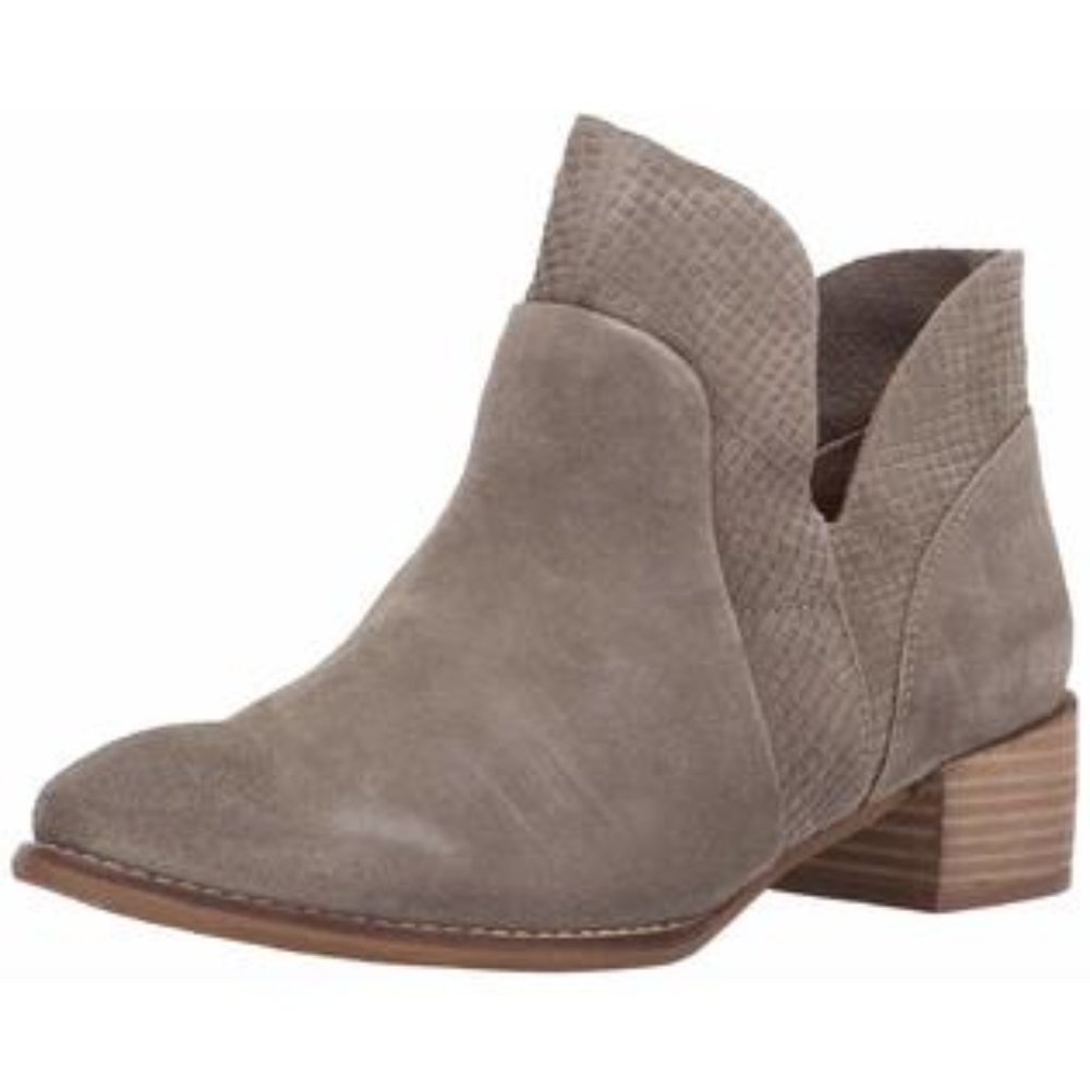 Seychelles Score Gray Suede Ankle Booties - Gem